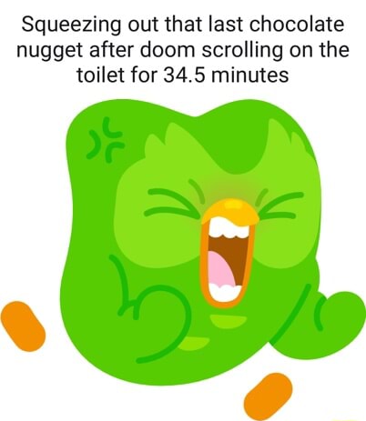 Squeezing out that last chocolate nugget after doom scrolling on the ...