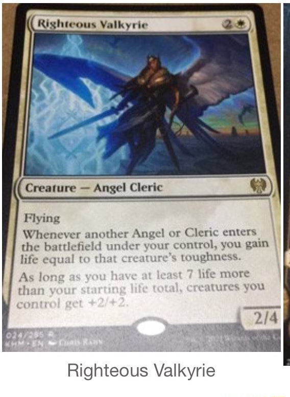 Righteous Valkyrie Creature Angel Cleric Flying Whenever another Angel ...