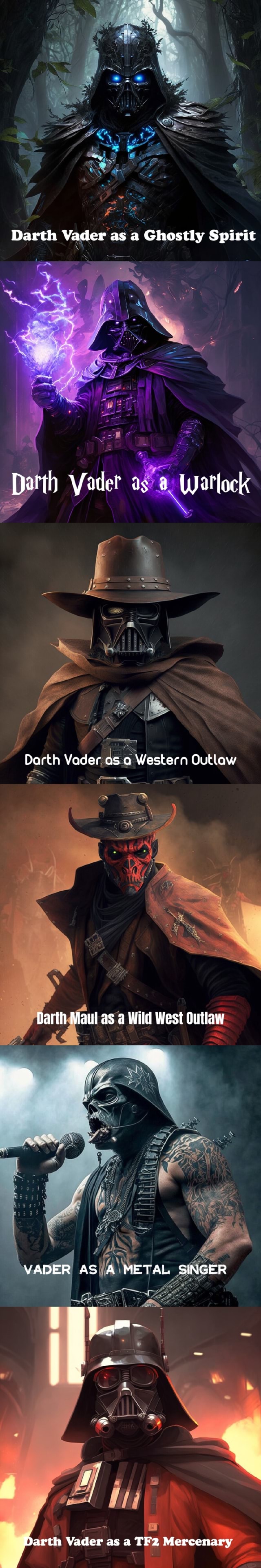 Darth Vader as a Ghostly Spirit Darth Vader as a Warlock Darth Vader as ...