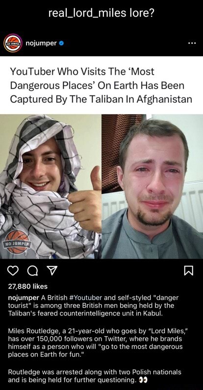 Real lard miles lore? nojumper YouTuber Who Visits The 'Most Dangerous ...