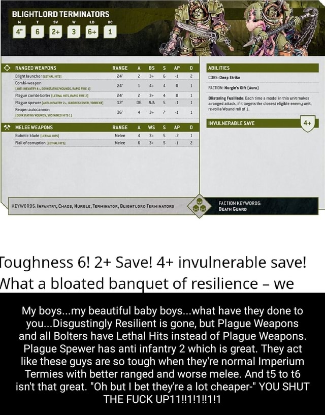 BLIGHTLORD TERMINATORS AG RANGED WEAPONS Blight launcher CORE: Deep ...