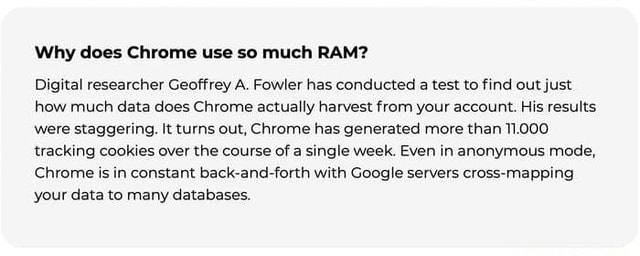 Why does Chrome use so much RAM? Digital researcher Geoffrey A. Fowler ...
