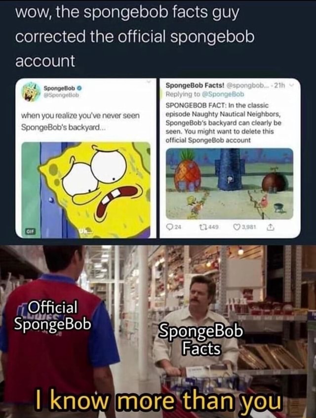 Wow The Spongebob Facts Guy Corrected The Official Soongebob Account