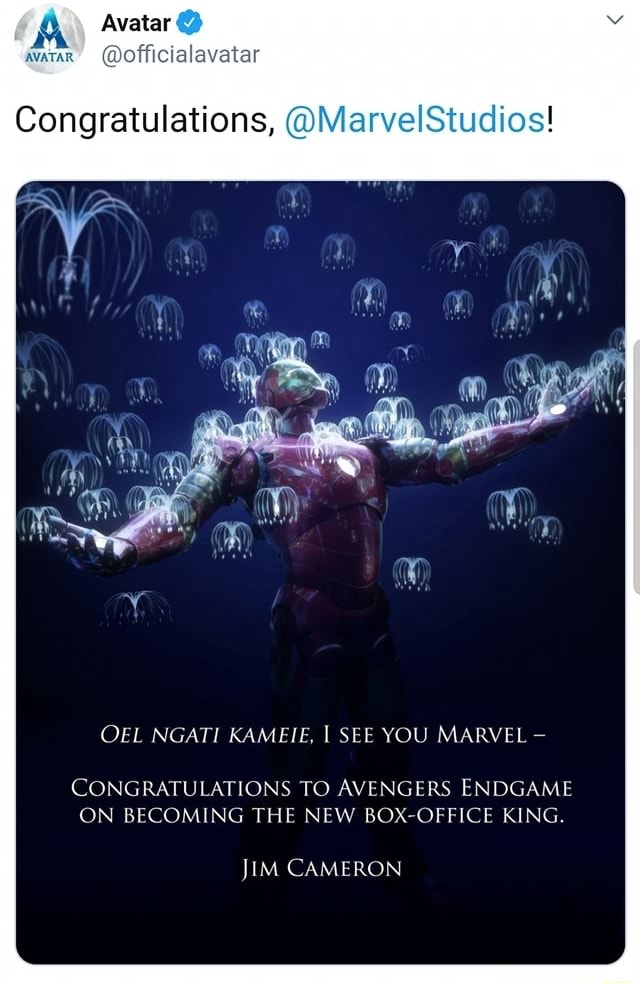 Congratulations, @MarvelStudios! OEL NGATI KAMEIE, l SEE YOU MARVEL ...