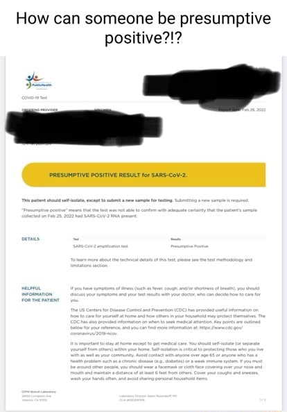 How can someone be presumptive positive?!? - iFunny