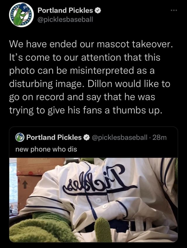 Portland Pickles @ We have ended our mascot takeover. It's come to our ...