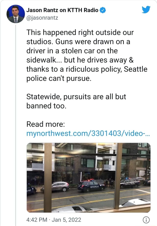 Jason Rantz on KTTH Radio @jasonrantz This happened right outside our ...