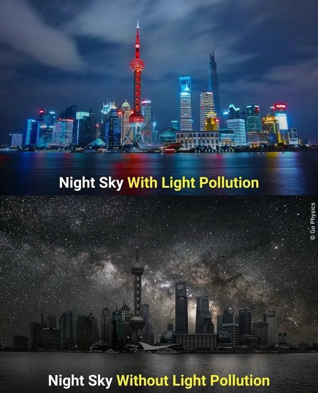 Night Sky With Light Pollution Night Sky Without Light Pollution ...