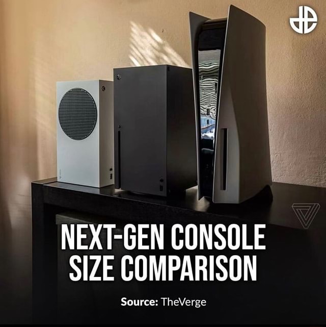 NEXT-GEN CONSOLE SIZE COMPARISON Source: TheVerge - iFunny