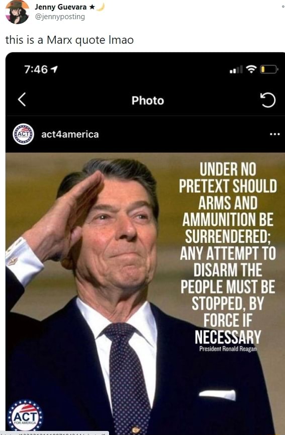 This is a Marx quote Imao Photo act4america UNDER NO PRETEXT SHOULD ...