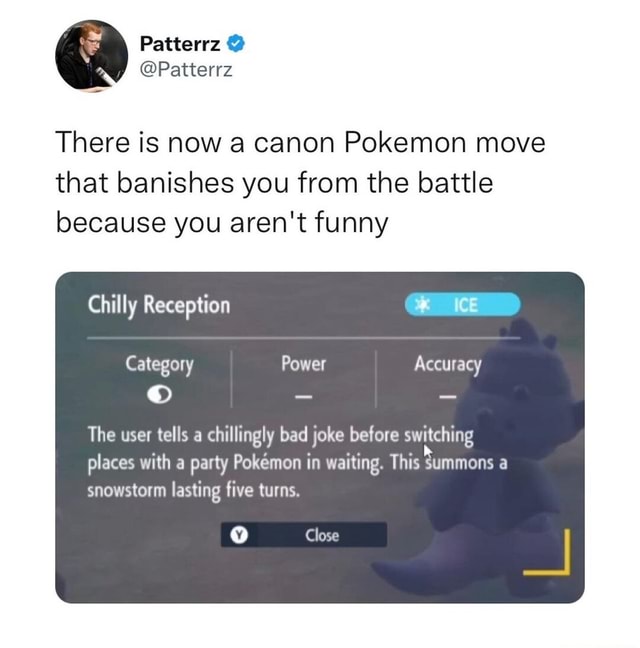 @Patterrz There is now a canon Pokemon move that banishes you from the ...