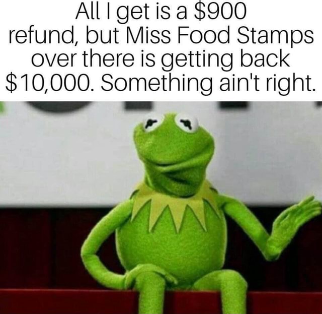 All! get is a $900 refund, but Miss Food Stamps over there is getting ...