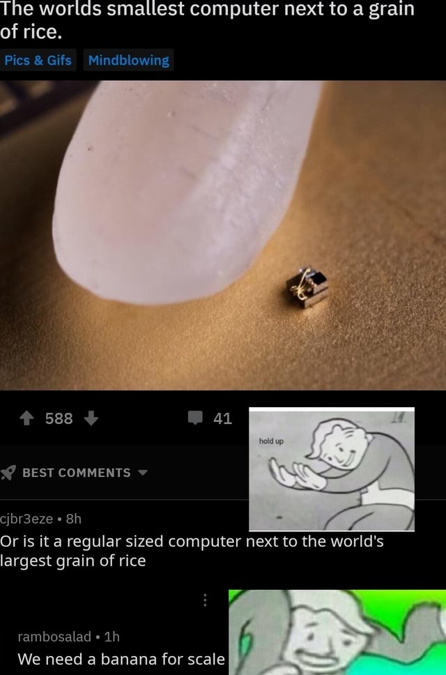 The worlds smallest computer next to a grain of rice. Pics & Gifs ...