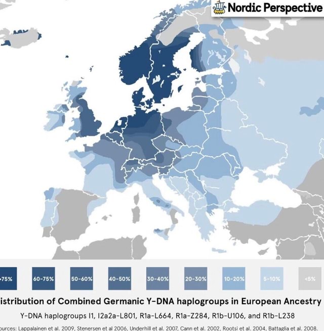 'UNordic Perspective 40-50% istribution of Combined Germanic Y-DNA ...