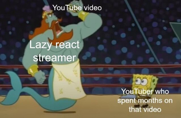 YouTube video Lazy react streamer YouTuber who spent months on thal ...