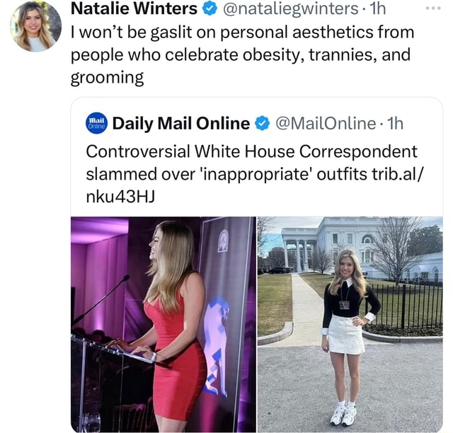 Natalie Winters @ @nataliegwinters I won't be gaslit on personal ...