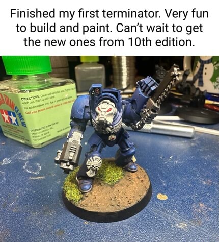 Finished my first terminator. Very fun to build and paint. Can't wait ...