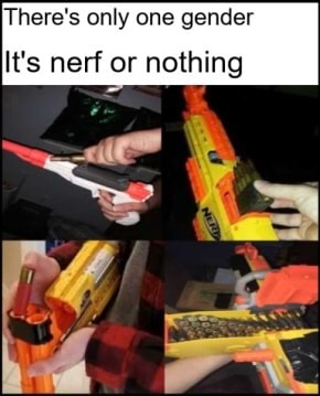 There's only one gender It's nerf or nothing - iFunny