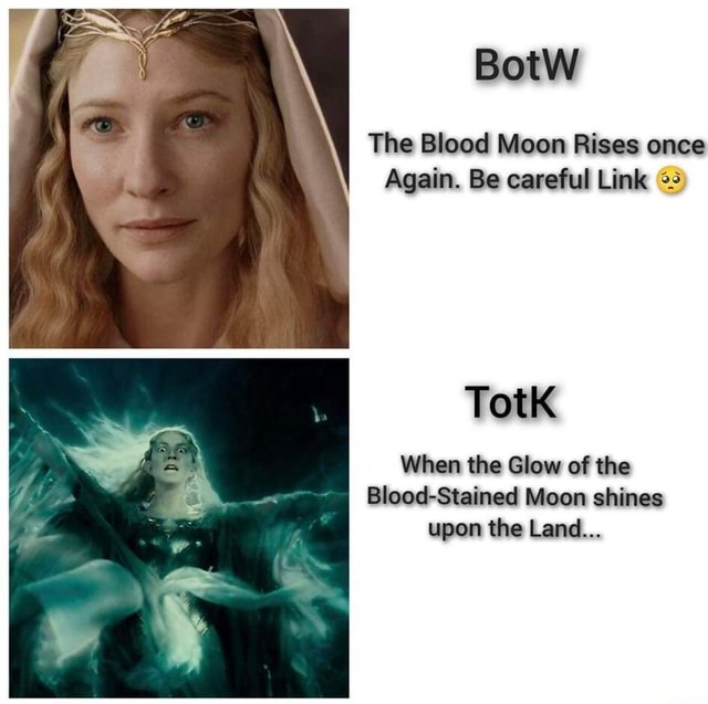 The Blood Moon Rises once Again. Be careful Link TotK When the Glow of ...
