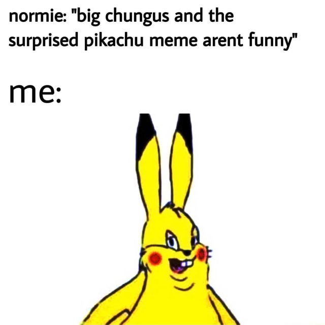 Normie: "big chungus and the surprised pikachu meme arent funny“ me ...