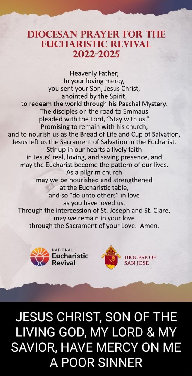 DIOCESAN PRAYER FOR THE EUCHARISTIC REVIVAL 2022-2025 Heavenly Father ...