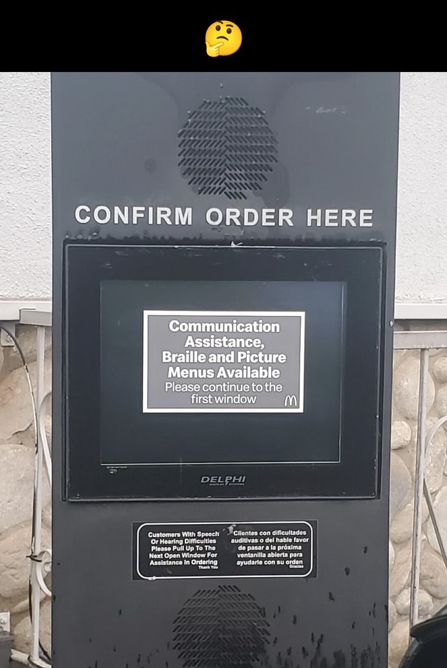 SS 'CONFIRM ORDER HERE Communication Assistance, Braille and Picture ...