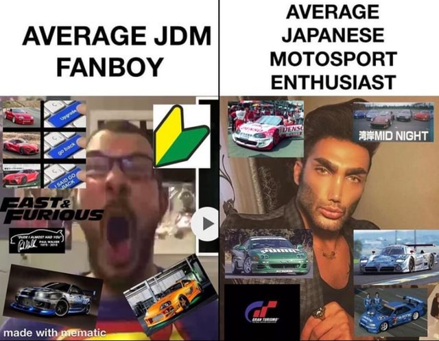 AVERAGE AVERAGE JDM JAPANESE MOTOSPORT FANBOY ENTHUSIAST made with MID ...