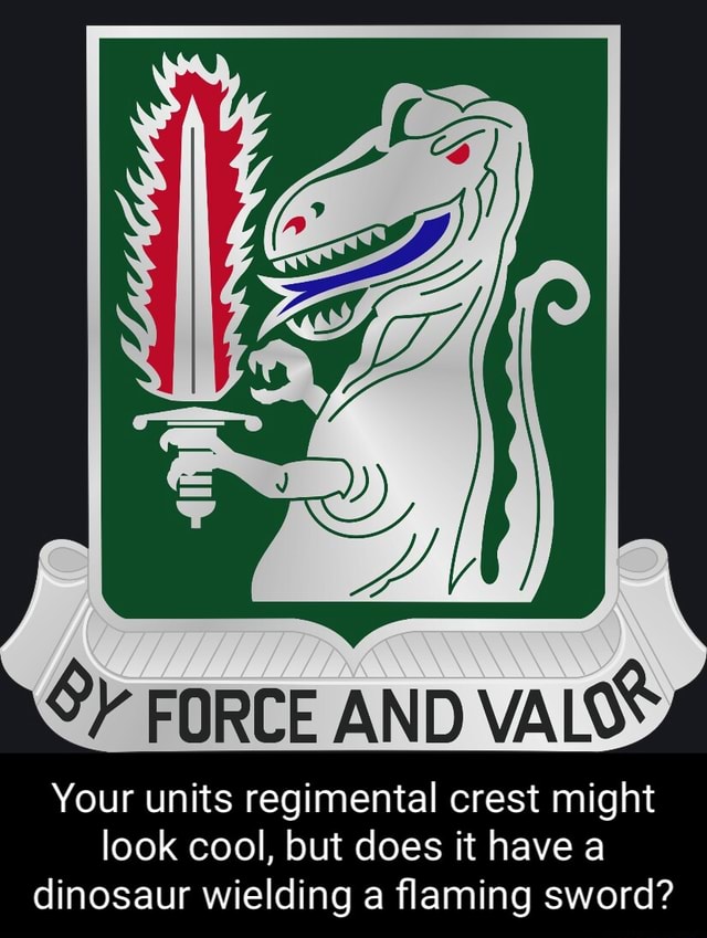 FORCE AND Your units regimental crest might look cool, but does it have ...
