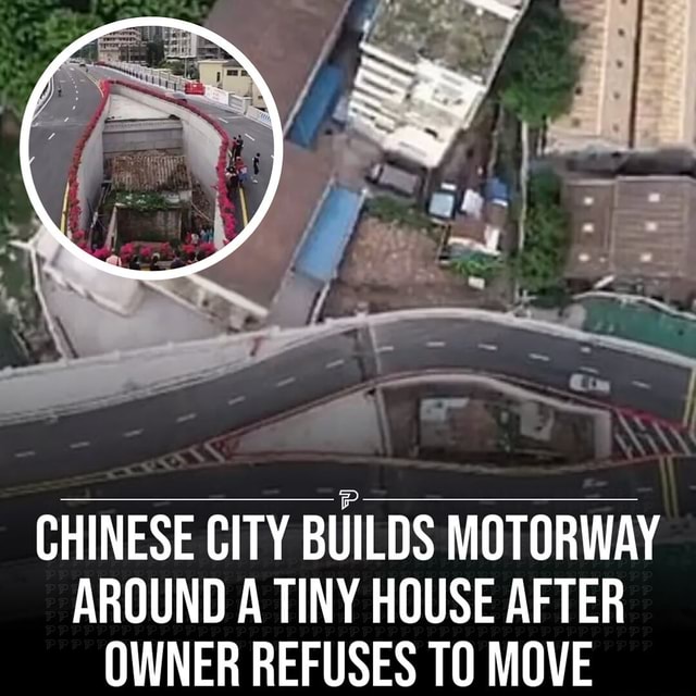 A major Chinese city built an entire motorway bridge around a tiny ...