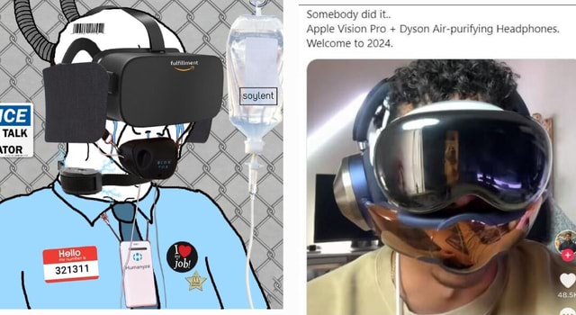 Somebody did it. Apple Vision Pro + Dyson Air-purifying Headphones ...