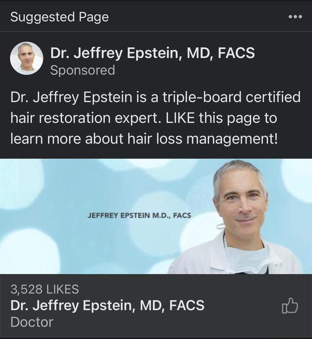 Suggested Page Dr. Jeffrey Epstein, MD, FACS Sponsored Dr. Jeffrey ...