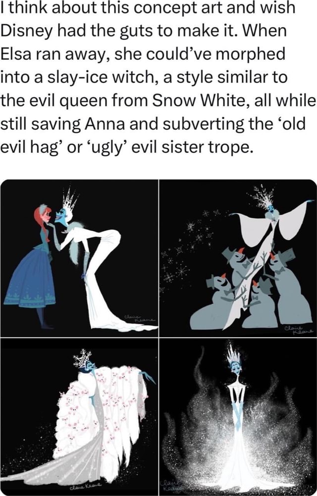 I think about this concept art and wish Disney had the guts to make it ...