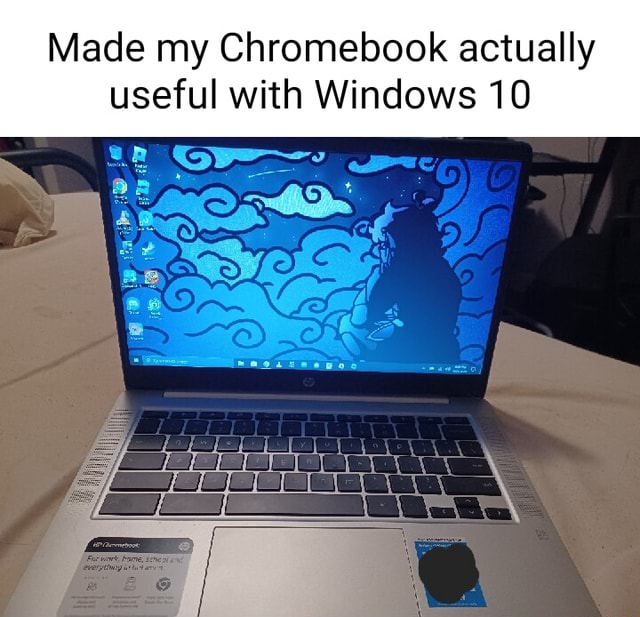 Made my Chromebook actually useful with Windows 10 - iFunny