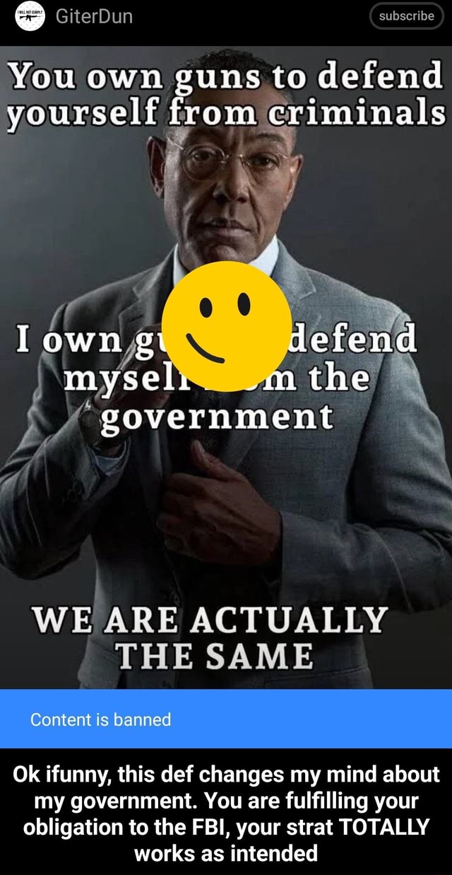 GiterDun subscribe You own guns to defend yourself from criminals Town ...