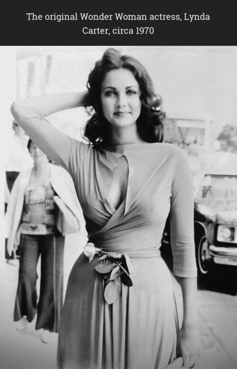 The original Wonder Woman actress, Lynda Caner, cuca 1970 - iFunny