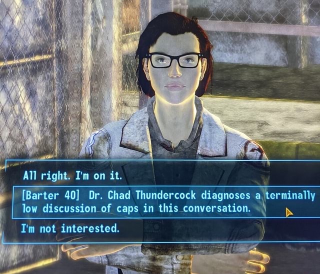 All right. om I terminally (Barter 40] Or. Chad Thundercock diagnoses ...