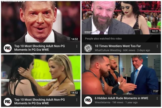 Top 10 Most Shocking Adult Non-PG Moments In PG Era WWE SS Top 10 Most ...