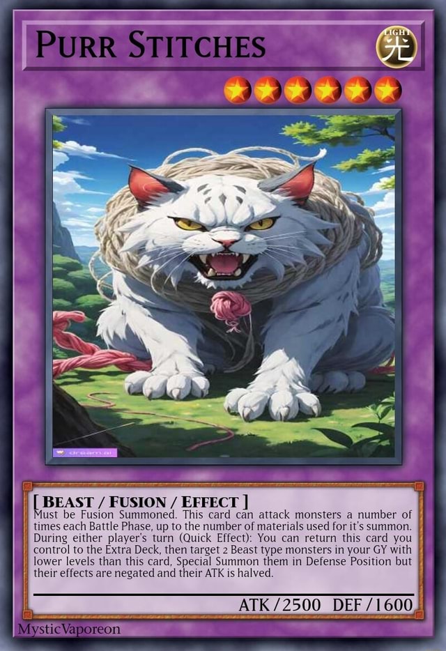 PURR STITCHES [ BEAST / FUSION EFFECT I Must be Fusion Summoned. This ...