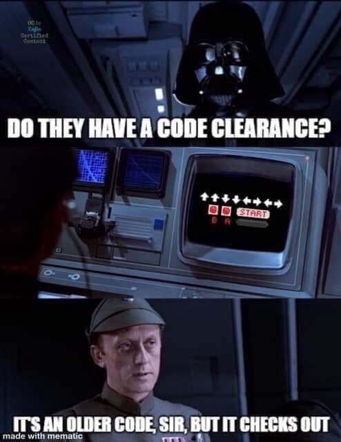DO THEY HAVE A CODE CLEARANCES ITS AN OLDER CODE SIB, BUT IT CHECKS OUT - iFunny