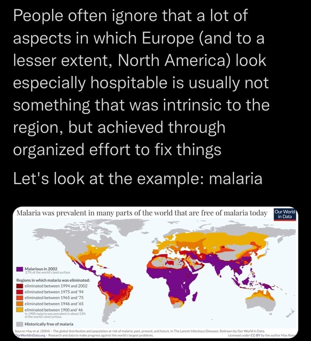 People often ignore that a lot of aspects in which Europe (and to a ...