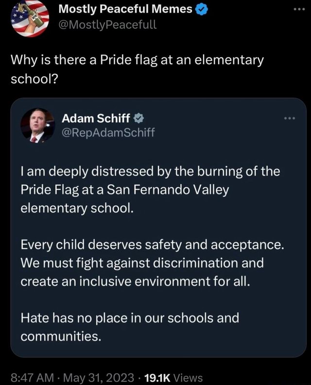 Mostly Peaceful Memes @ Why is there a Pride flag at an elementary ...