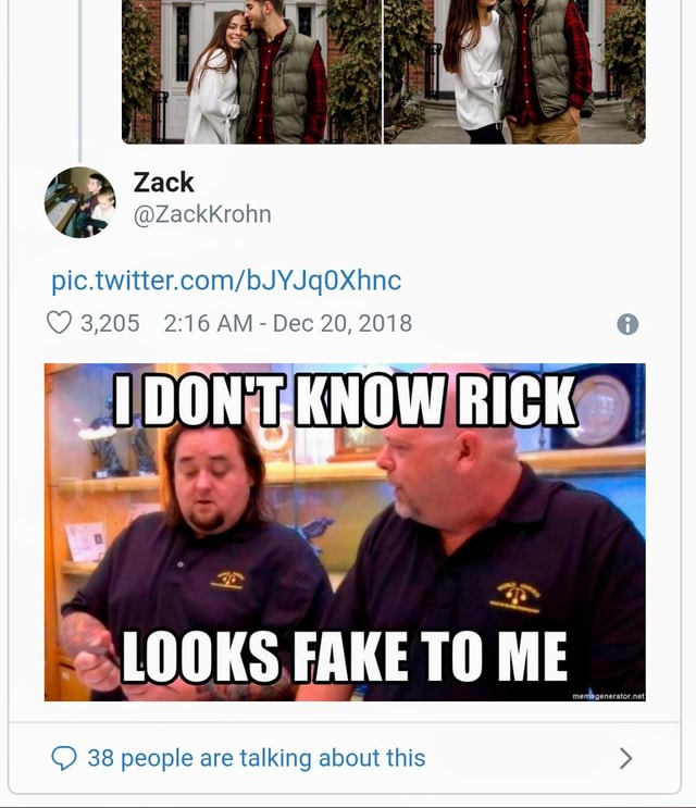 With doubt - Zack @ZackKrohn 3,205 AM- Dec 20, 2018 DON'T KNOW RICK ...
