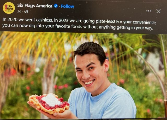 Six Flags America v - Follow In 2020 we went cashless, in 2023 we are ...