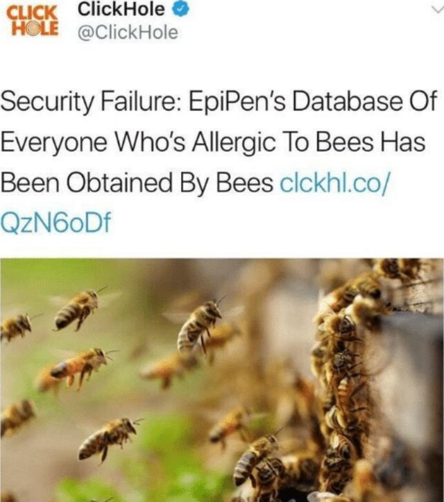 ClickHole @ClickHole Security Failure: EpiPen's Database Of Everyone ...