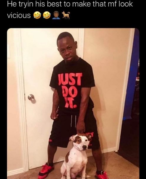 He tryin his best to make that mf look vicious - iFunny