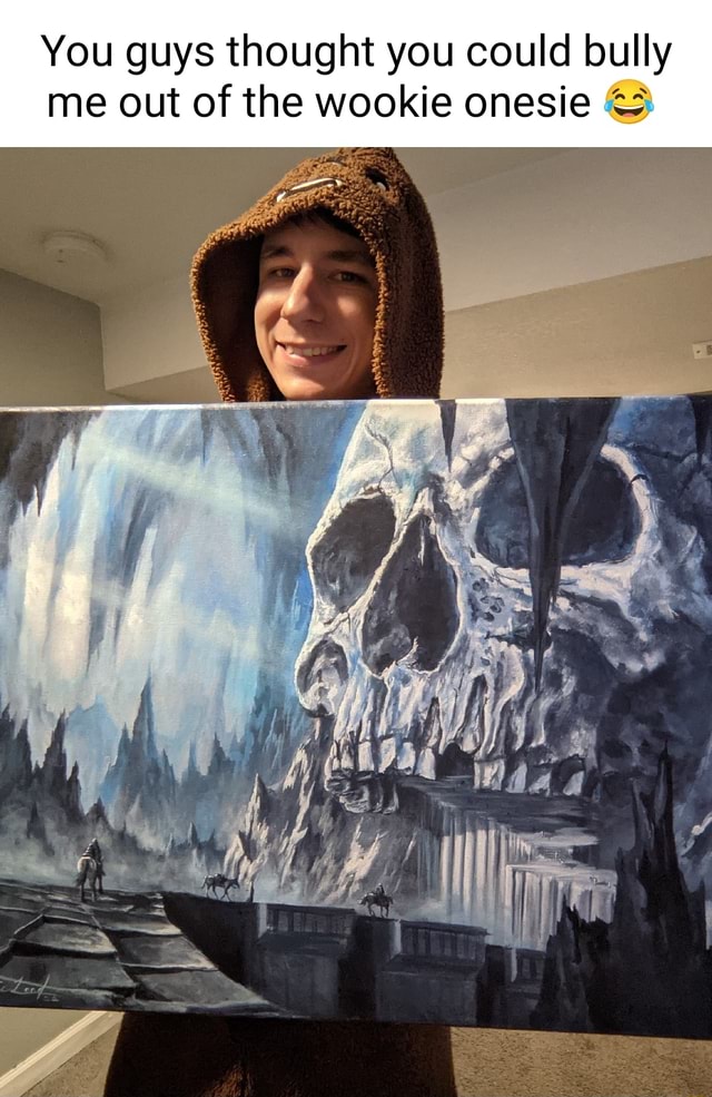 You guys thought you could bully me out of the wookie onesie - iFunny