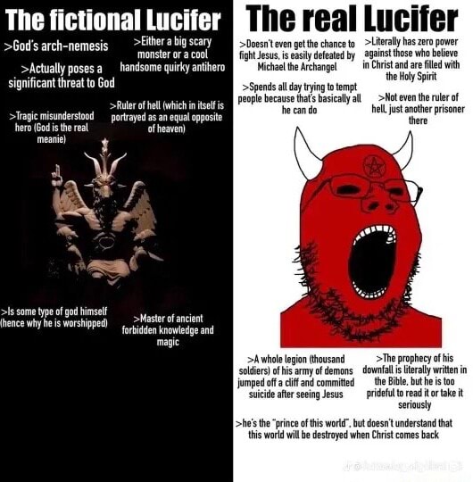 The real Lucifer The fictional Lucifer arch-nemesis Ether abig scary ...