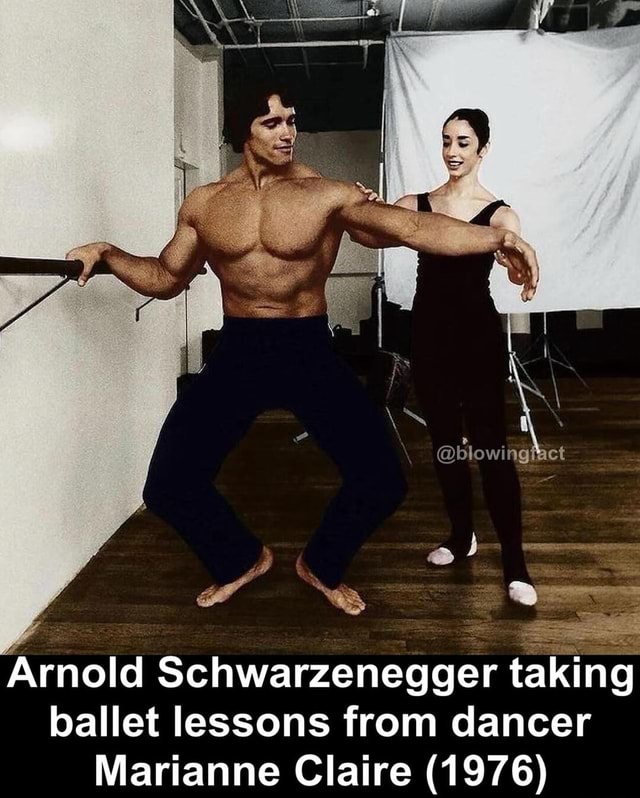 Arnold Schwarzenegger taking ballet lessons from dancer Marianne Claire ...