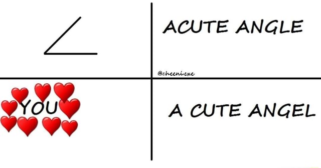 ACUTE ANGLE A CUTE ANGEL - iFunny
