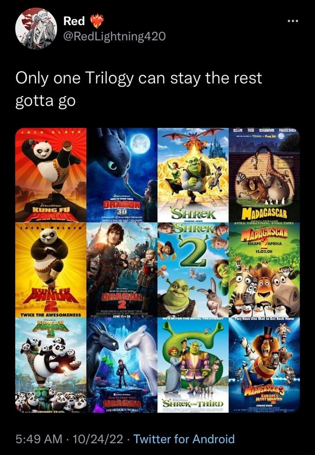 Red Only one Trilogy can stay the rest gotta go aaa AM - - Twitter for ...
